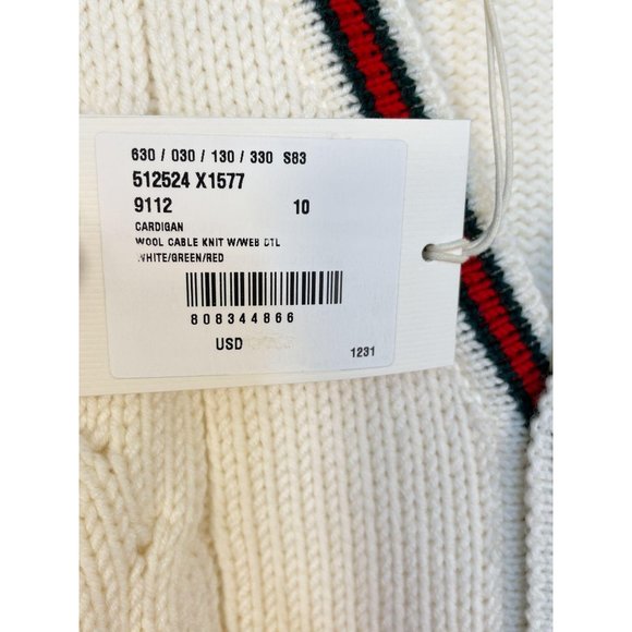 Gucci | Sweaters | Nwt Gucci Cable Knit Wool Cardigan | Poshmark
